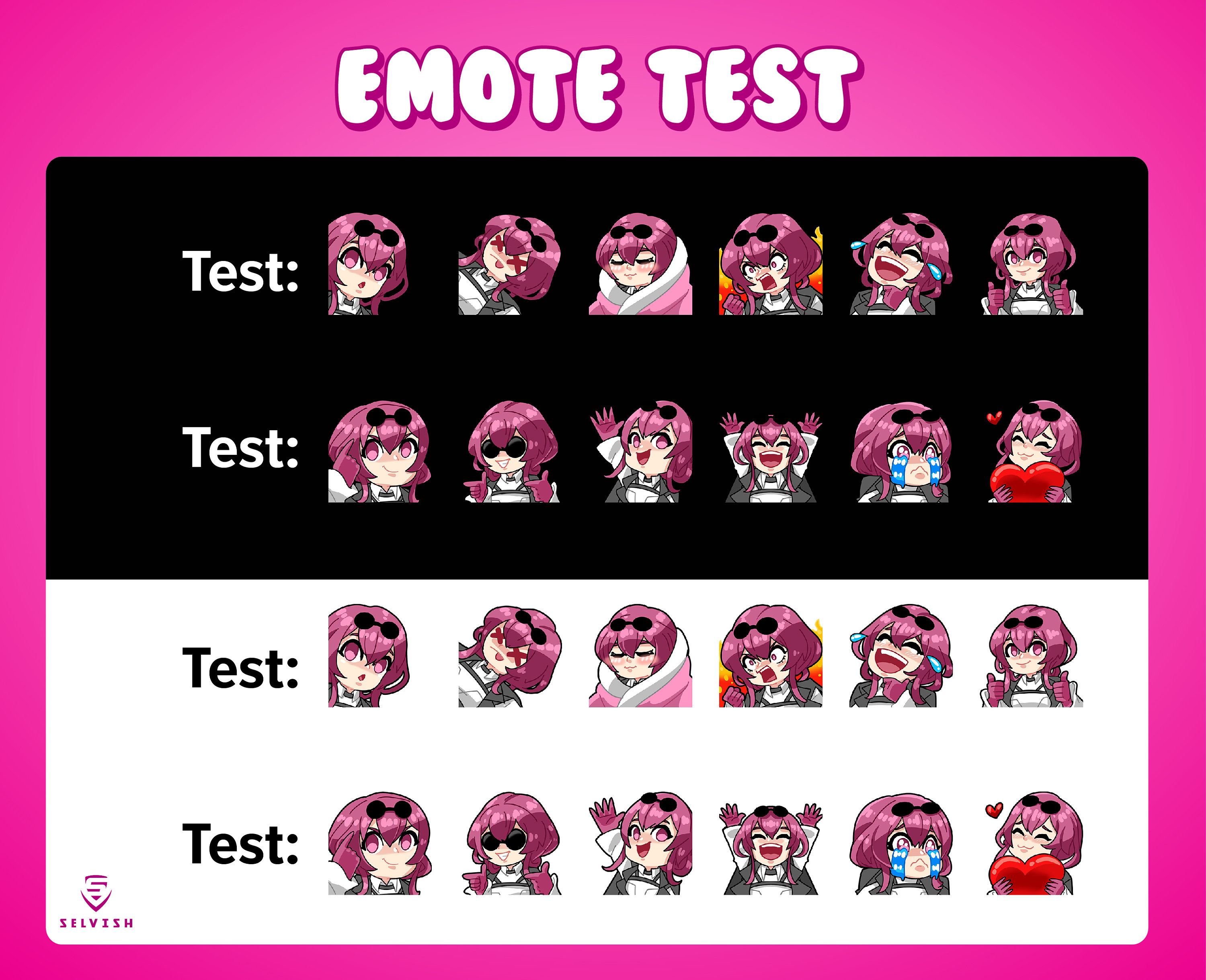 Kafka Honkai Star Rail 12 Emotes Pack HSR Twitch Emotes Honkai Star ...