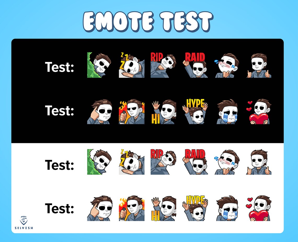 Michael Myers Emotes: Horror Twitch/discord/youtube Pack (12 Emotes) - Etsy