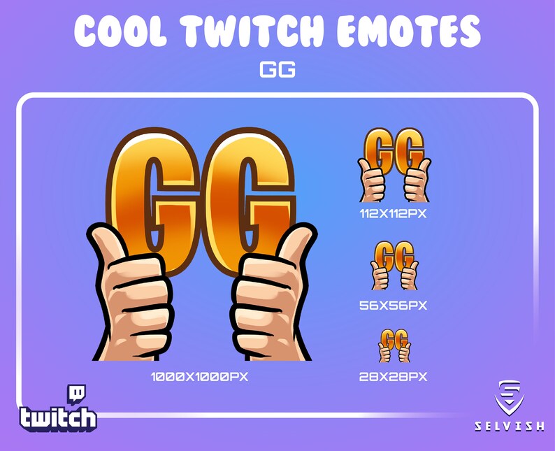 6 Cool Twitch Emotes - Etsy
