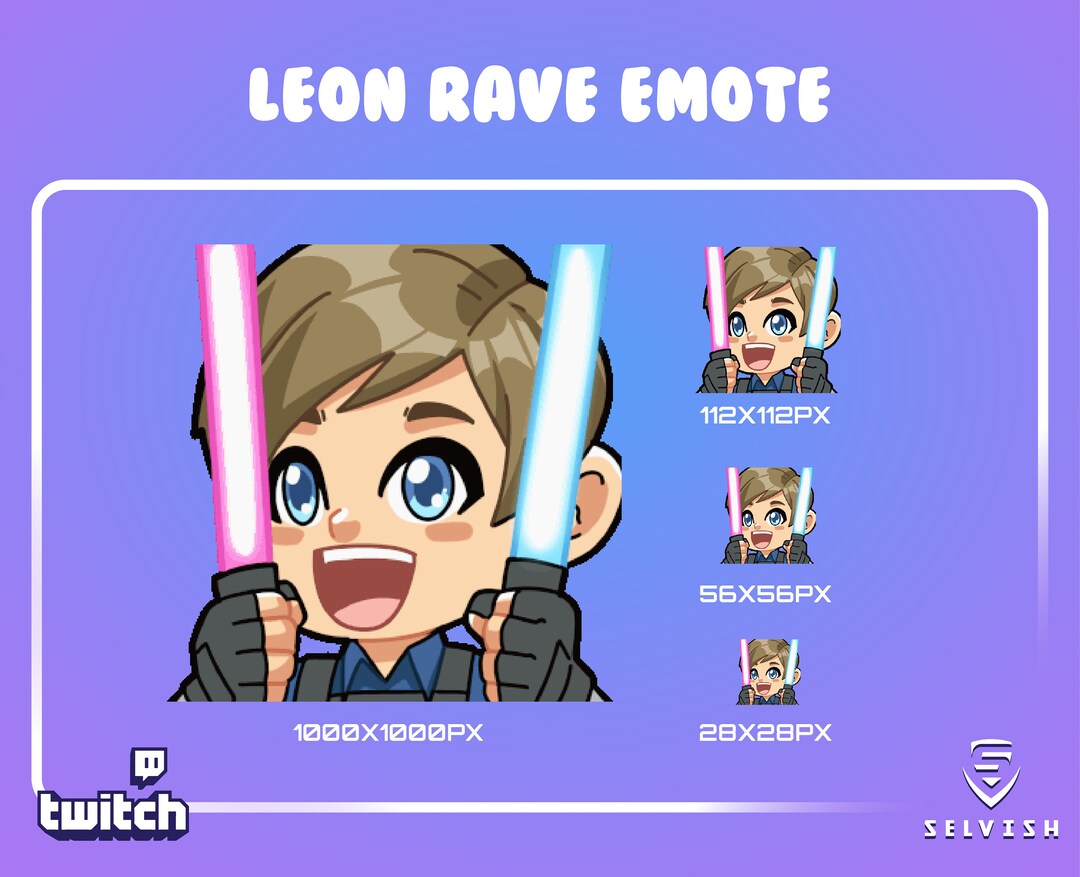 Leon Rave Animated Twitch, Discord or Youtube Emote - Etsy