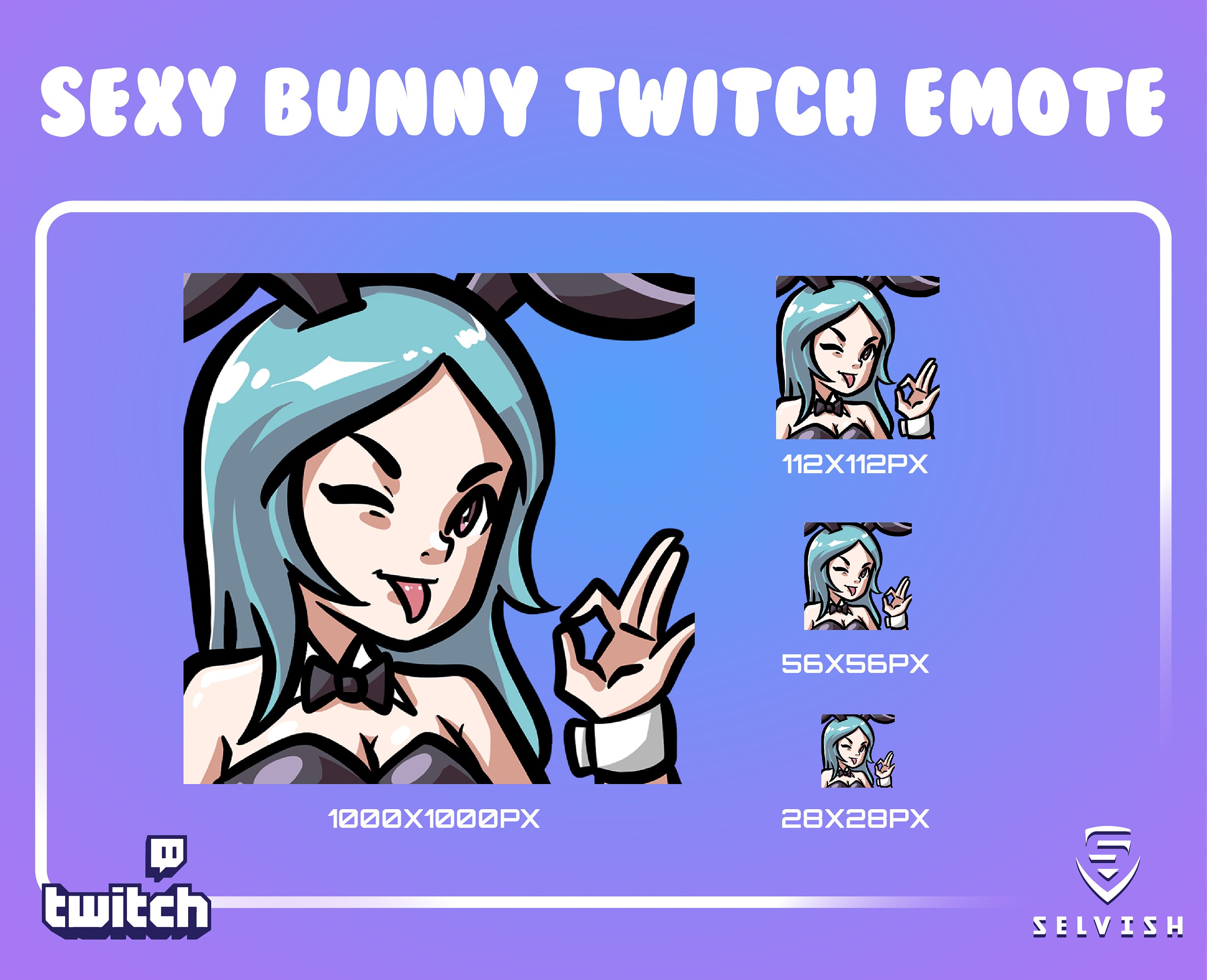 Sexy Bunny Twitch Emotes Etsy