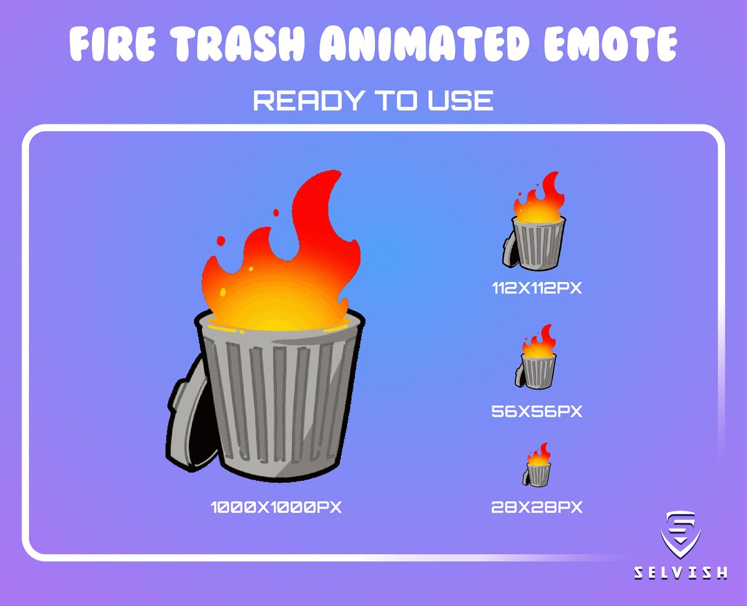 Fire Trash Animated Emote for Twitch, Discord or Youtube Emote - Etsy