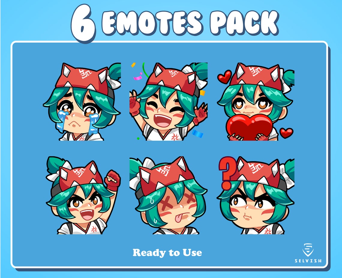 Overwatch Kiriko 6 Emotes Pack Kiriko Twitch Emotes - Etsy