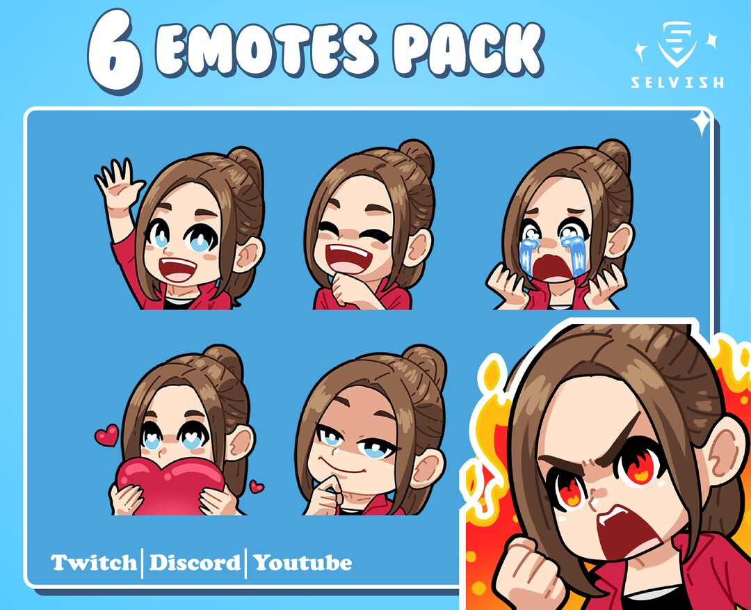 Claire Redfield 6 Emotes Pack | Claire Redfield Twitch Emotes ...