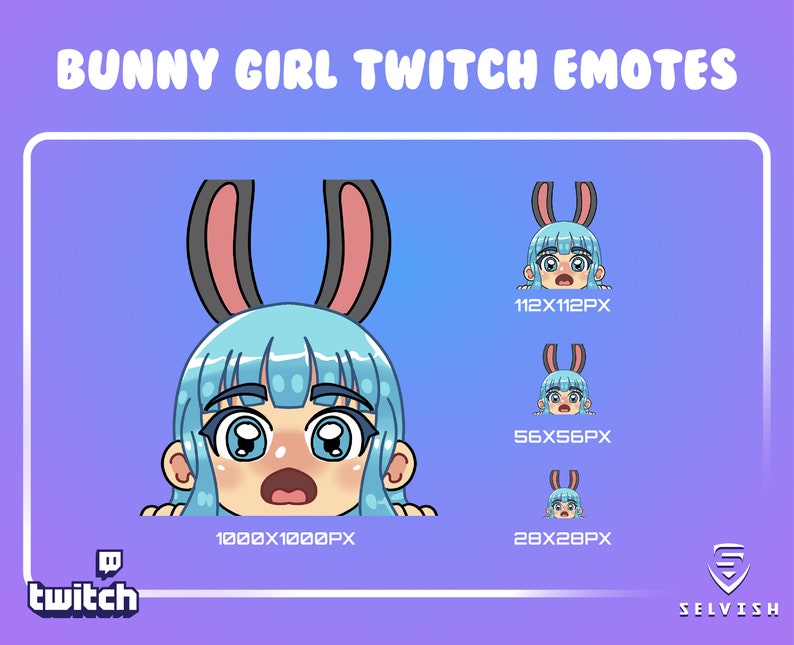 Cute Sexy Bunny Girl Emotes for Twitch, Youtube, and Discord - Etsy ...