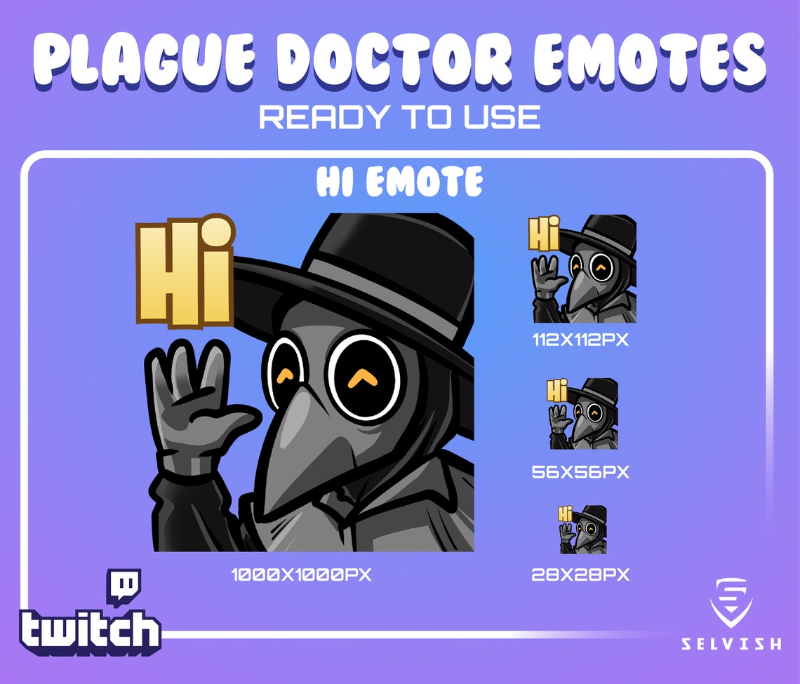 Plague Doctor Twitch Emotes - Etsy