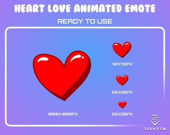 Fuecoco Heart Love Emote for Twitch, Discord and Youtube Stream Assets ...