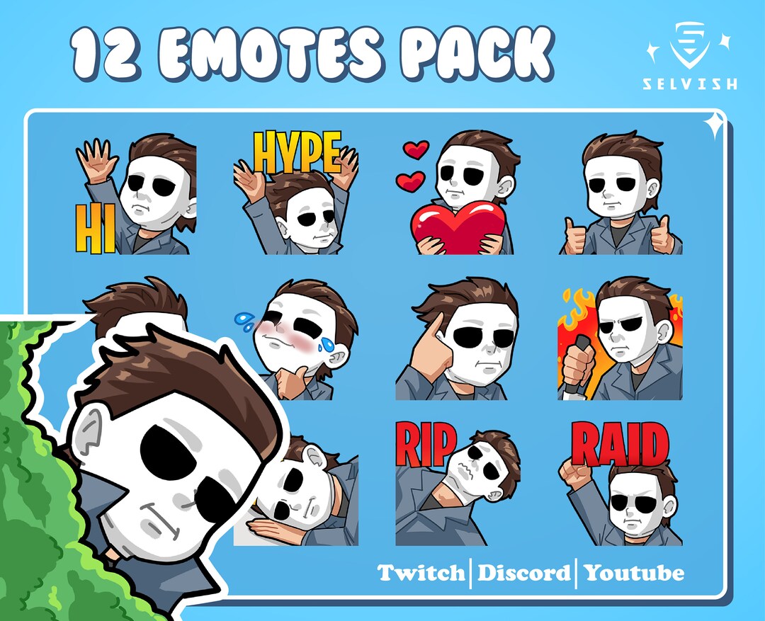 Michael Myers 12 Emotes Pack Dbd Twitch Emotes Dead by - Etsy