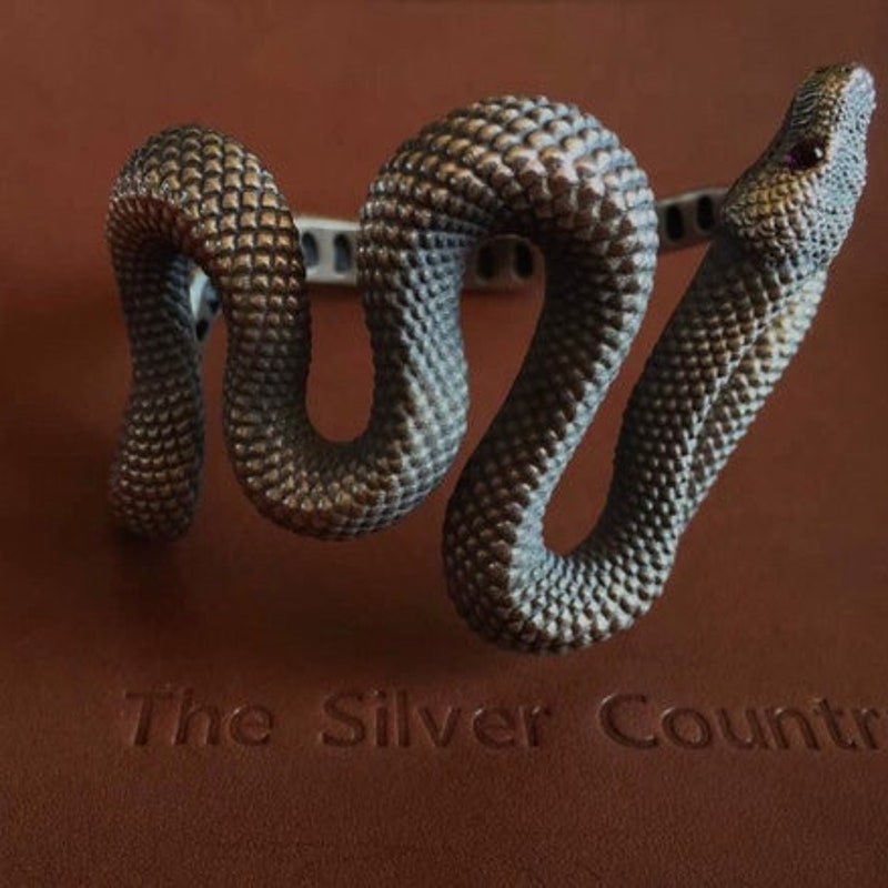 Silver Snake Bangle - Etsy