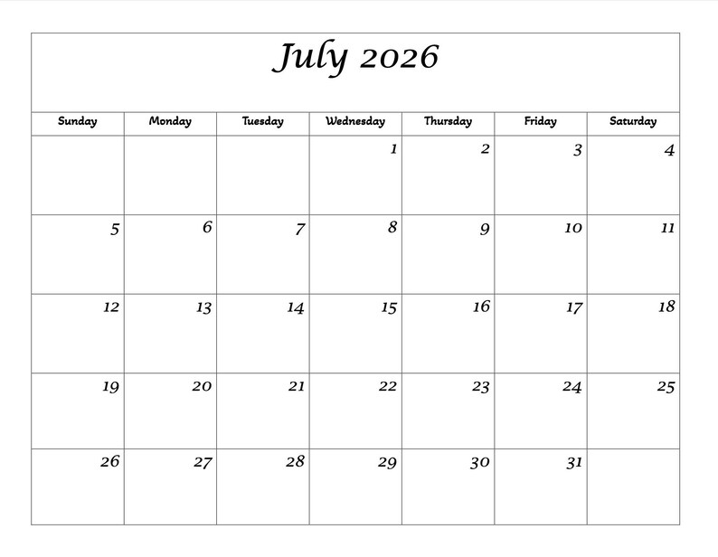 Minimalist Black and White Calendar | Printable & Digital Planner ...