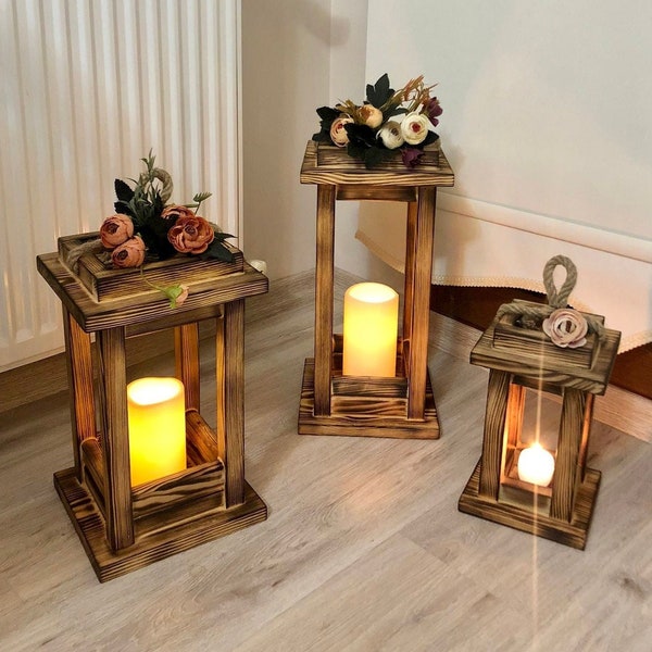 Rustic Lanterns - Etsy