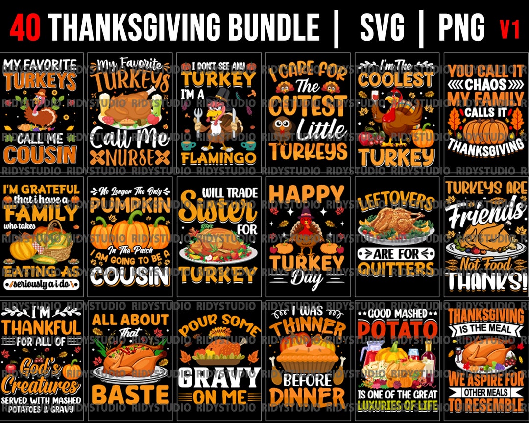 Thanksgiving SVG Bundle, Fall Designs (svg, Png, Eps) - Etsy