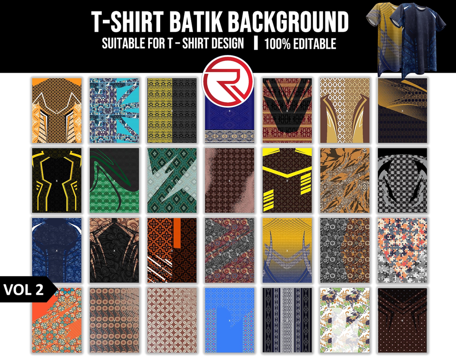 T- Shirt Batik Background Design - Etsy