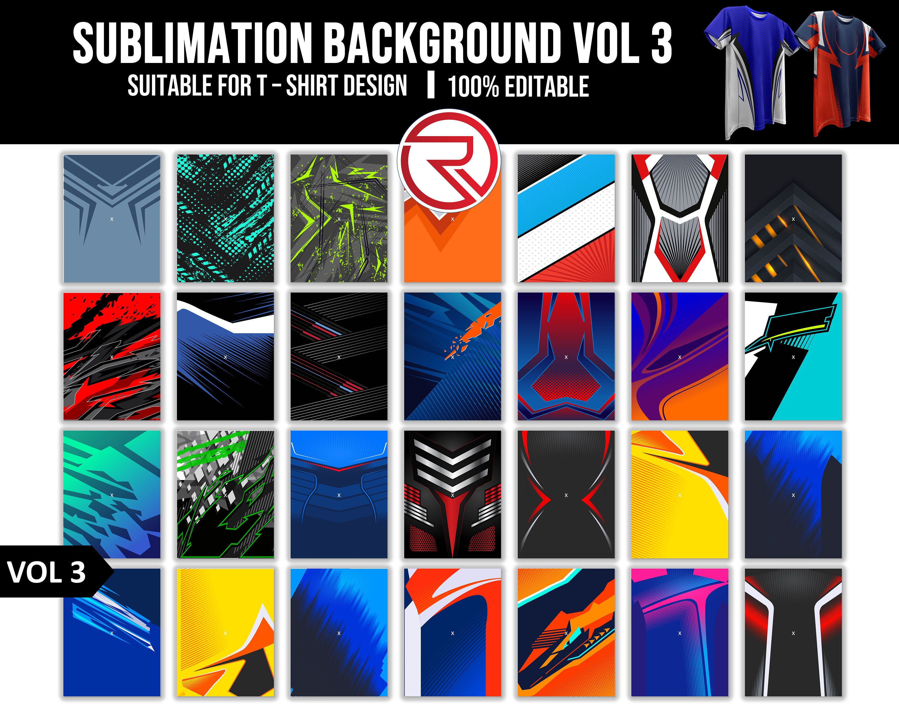 Jersey Design Background Sublimation Vol 3 - Etsy