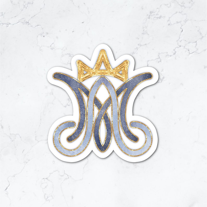 Auspice Maria Sticker - Catholic Calligraphy Sticker - Etsy