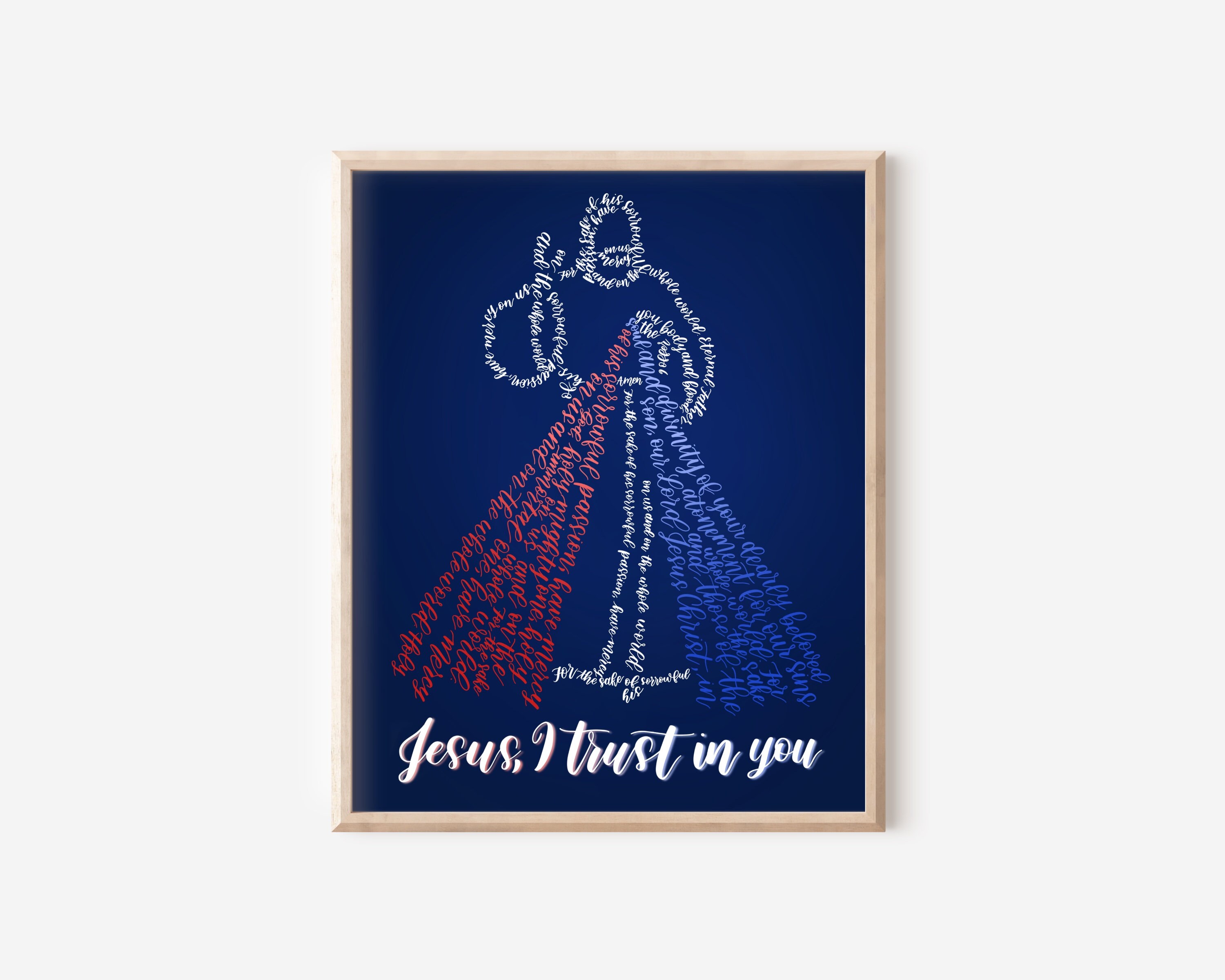 Divine Mercy Jesus - Catholic Calligraphy Art - Etsy