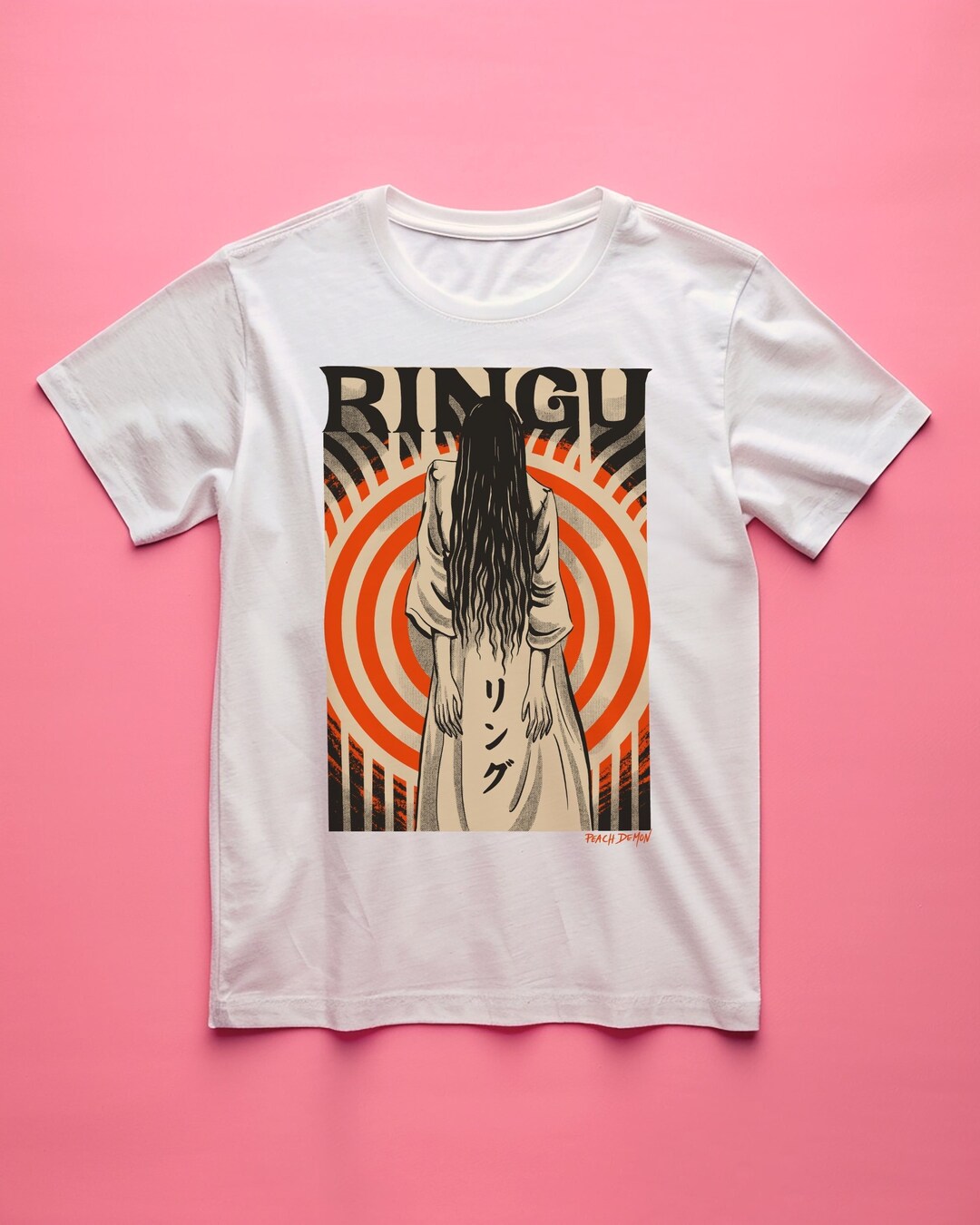 PREMIUM QUALITY Ringu the Ring Ringu Sadako Samara Illustrated T-shirt ...