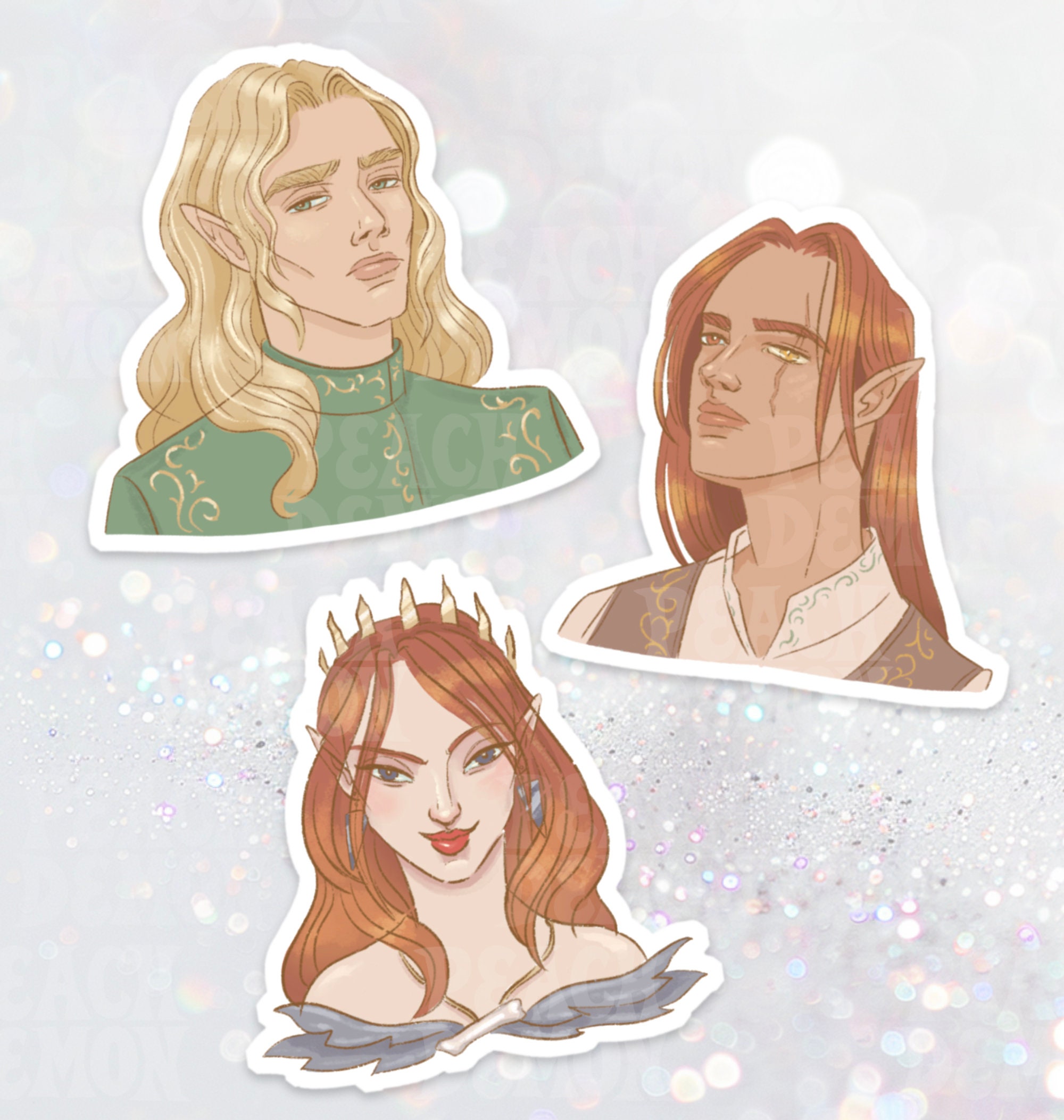 ACOTAR 13 Stickers Set All Characters Feyre Sticker Rhysand Nesta ...