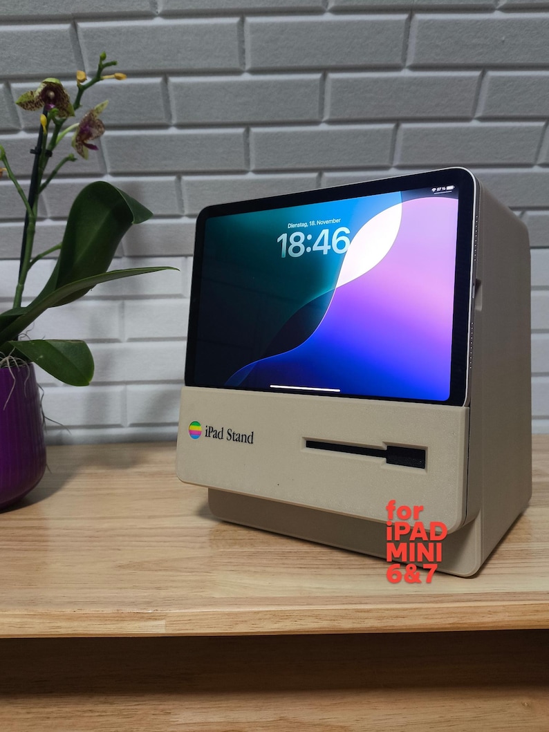 IPad Mini Stand, Macintosh Plus Style, Retro, 3d Print, SE/30, for iPad ...
