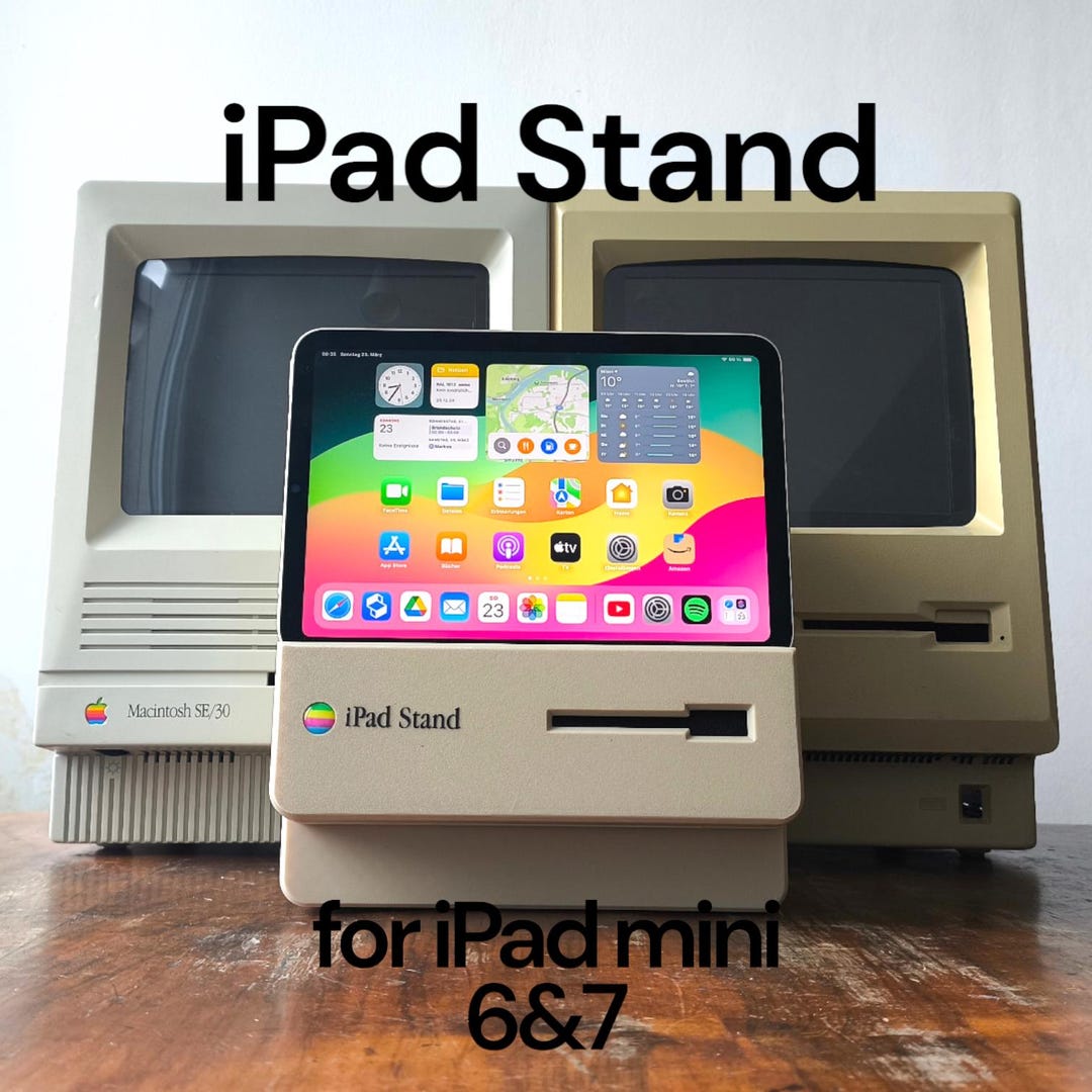 IPad Mini Stand, Macintosh Plus Style, Retro, 3d Print, SE/30, for iPad ...
