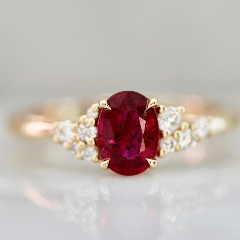 18k Antique Ruby Ring - Etsy UK