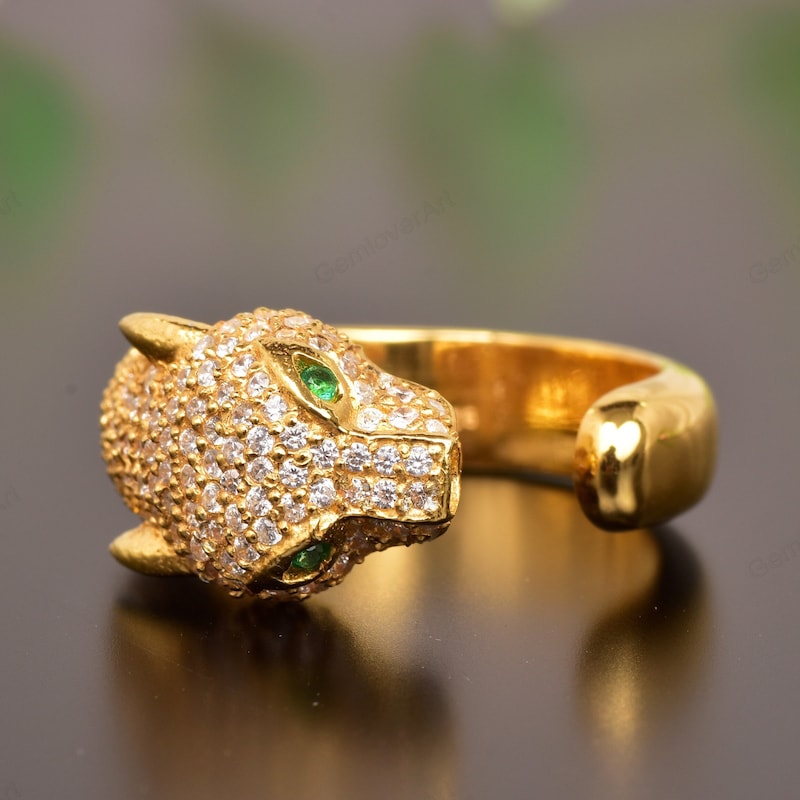 Emerald Panther Ring - Etsy