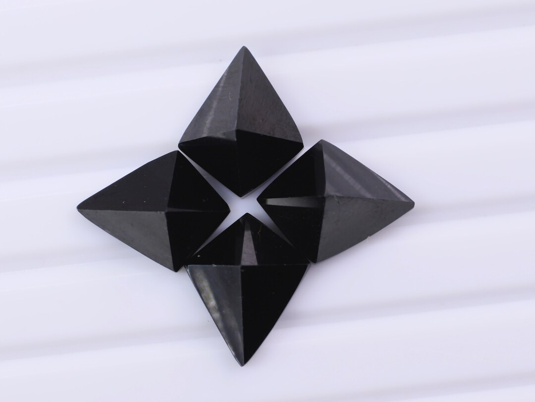 8x10mm Black Onyx Diamond Pyramid Shape Gemstone Healing Gemstone ...