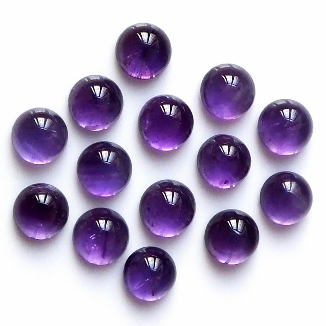 20% off Natural Purple Amethyst 50 Pcs Round Cabochon 3x3mm Calibrated ...