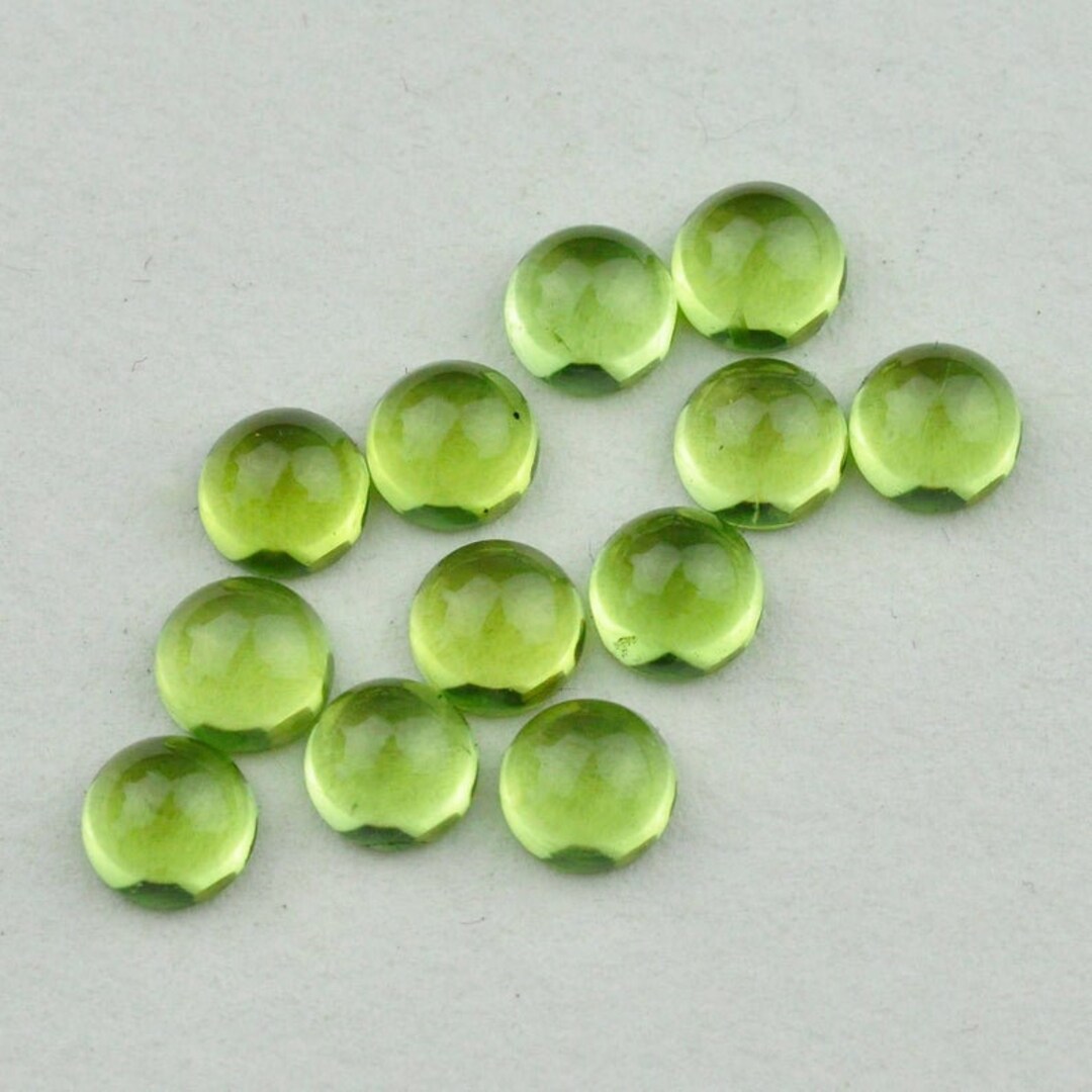20% Natural Peridot 15 Pcs 2x2mm Round Cabochon Loose Wholesale Price ...