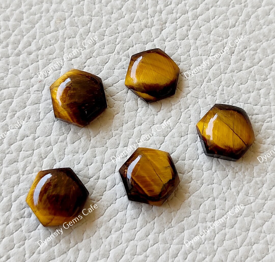 Natural Fancy Shape Tiger Eye Hexagon Shape Cabochon 8mm to 20mm ...