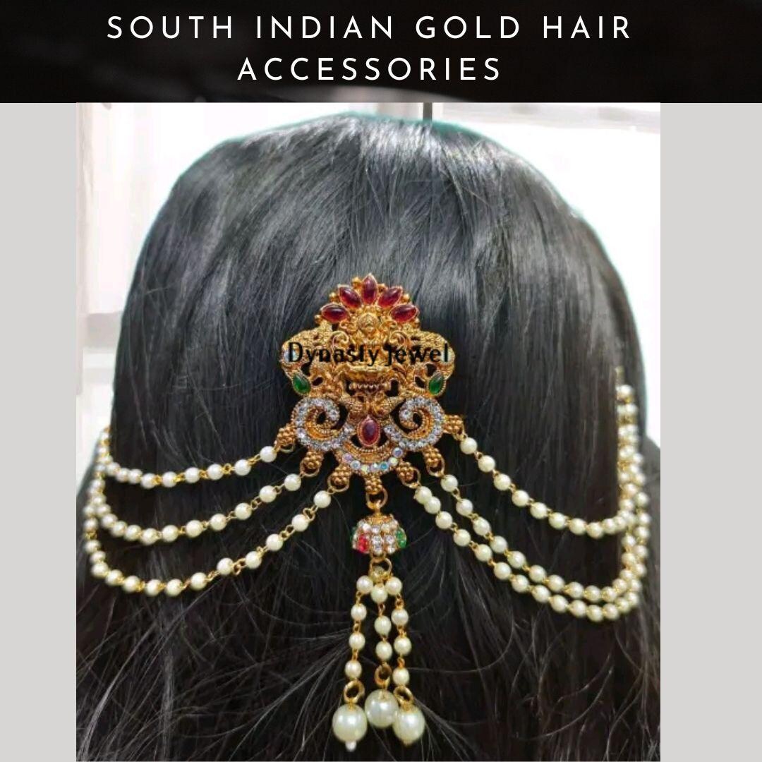 South Indian Golden Hair Accessories/bridal Hair Pin/high Quality ...