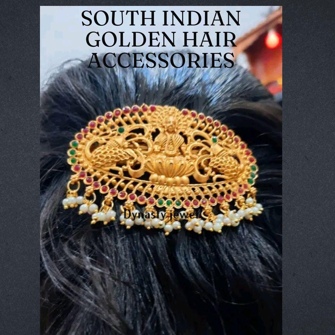 South Indian Golden Hair Accessories/bridal Hair Pin/high Quality ...