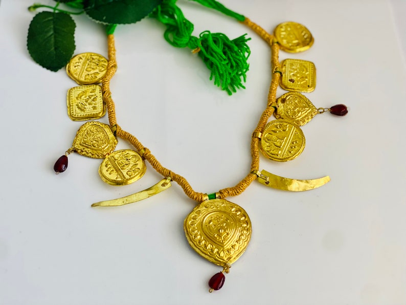 Talwar Taweet Traditional Golden Necklace Haar for Giddha Bhangra ...