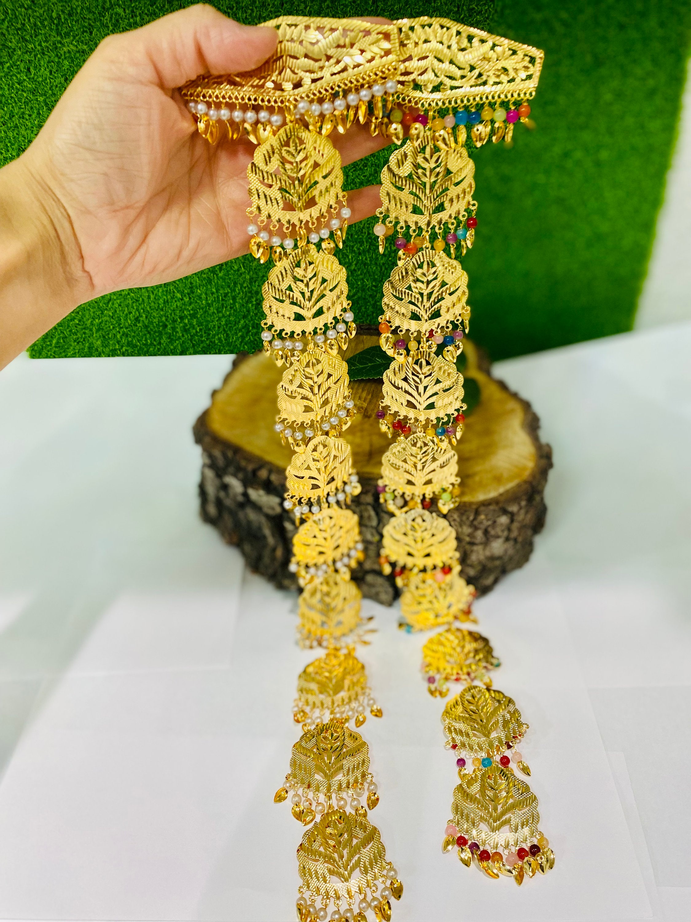 Punjabi Traditional Paranda Gold Plated Paranda Punjabi Gutt Gold ...