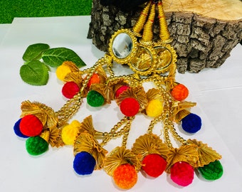 Multicolour Mirror Paranda With Exquisite Bird Motifs | Sangeet Hair ...