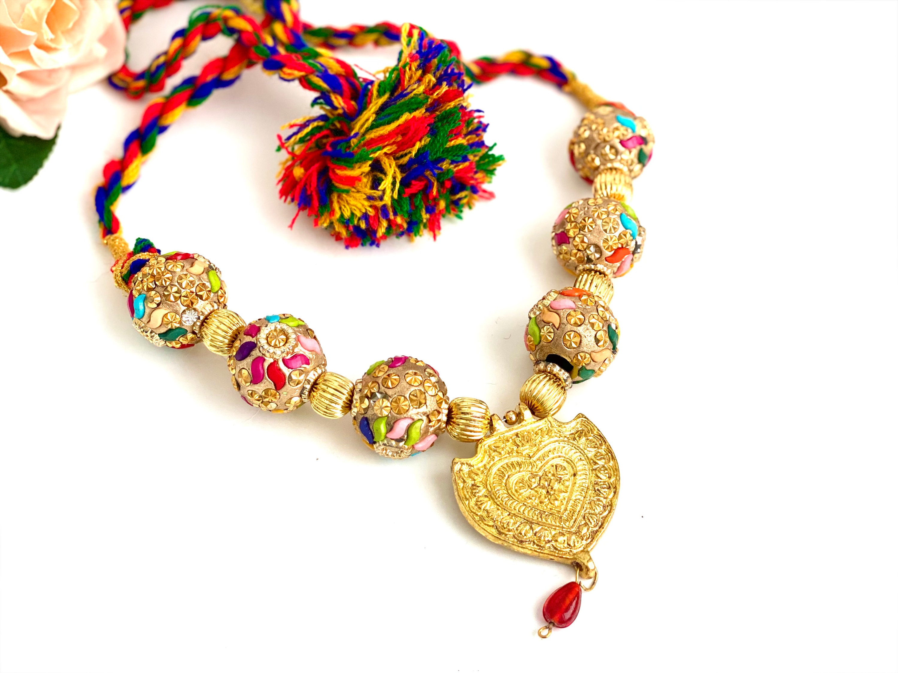 Punjabi Kaintha Multicolor Kaintha Punjabi Folk Dance Jewelry Mens ...