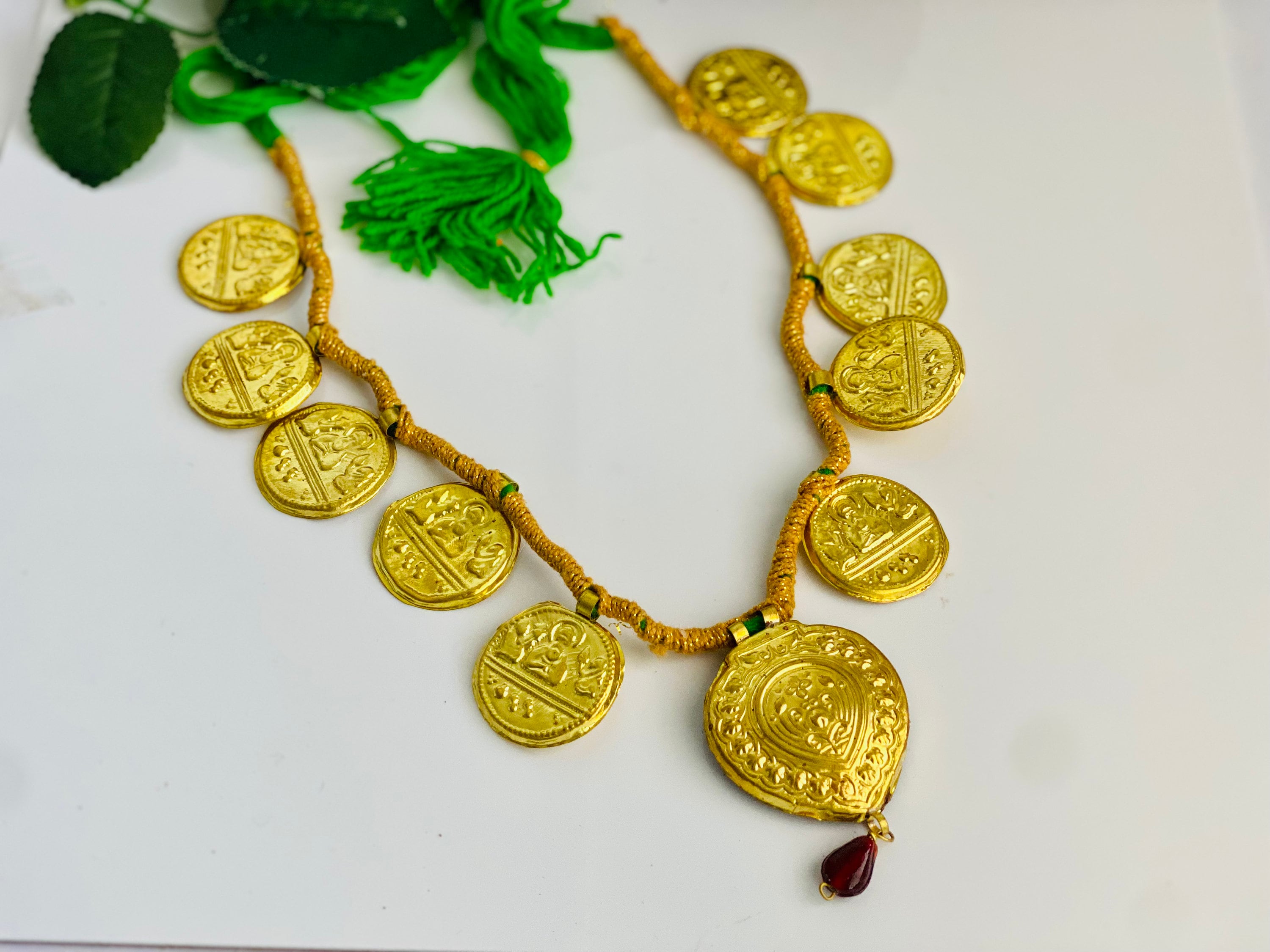 Kaintha Jewelry Big Singh Taweet Necklace Haar for Giddha Bhangra ...