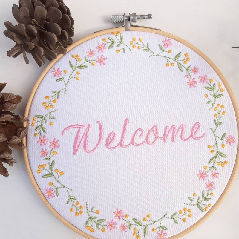 Welcome Embroidery - Etsy