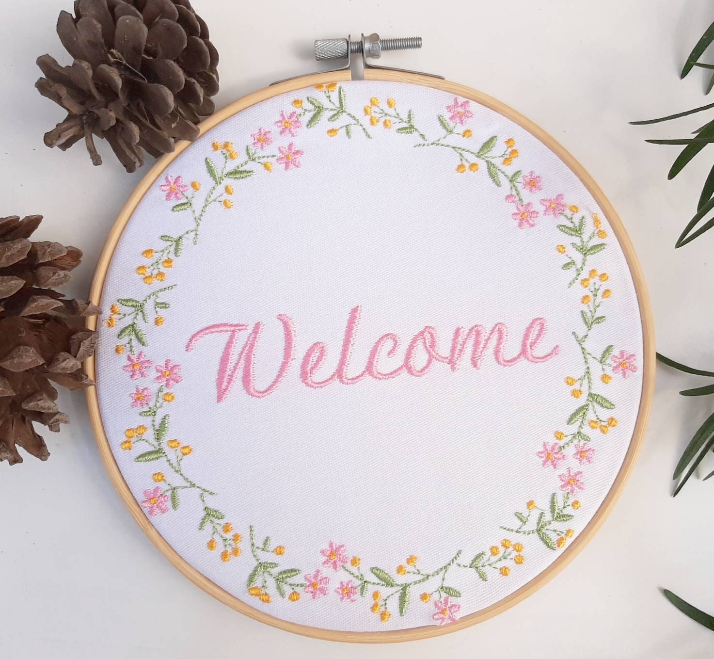 WELCOME Embroidery Sign 17cm/ 6.6home Sign Embroidery - Etsy