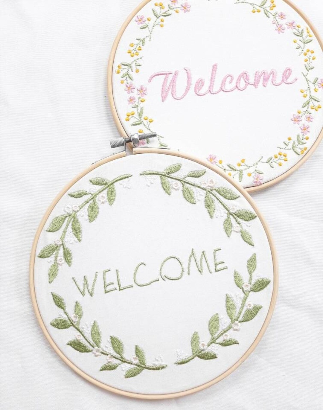 WELCOME Embroidery Sign 17cm/ 6.6,home Sign, Embroidery Hoop Art ...