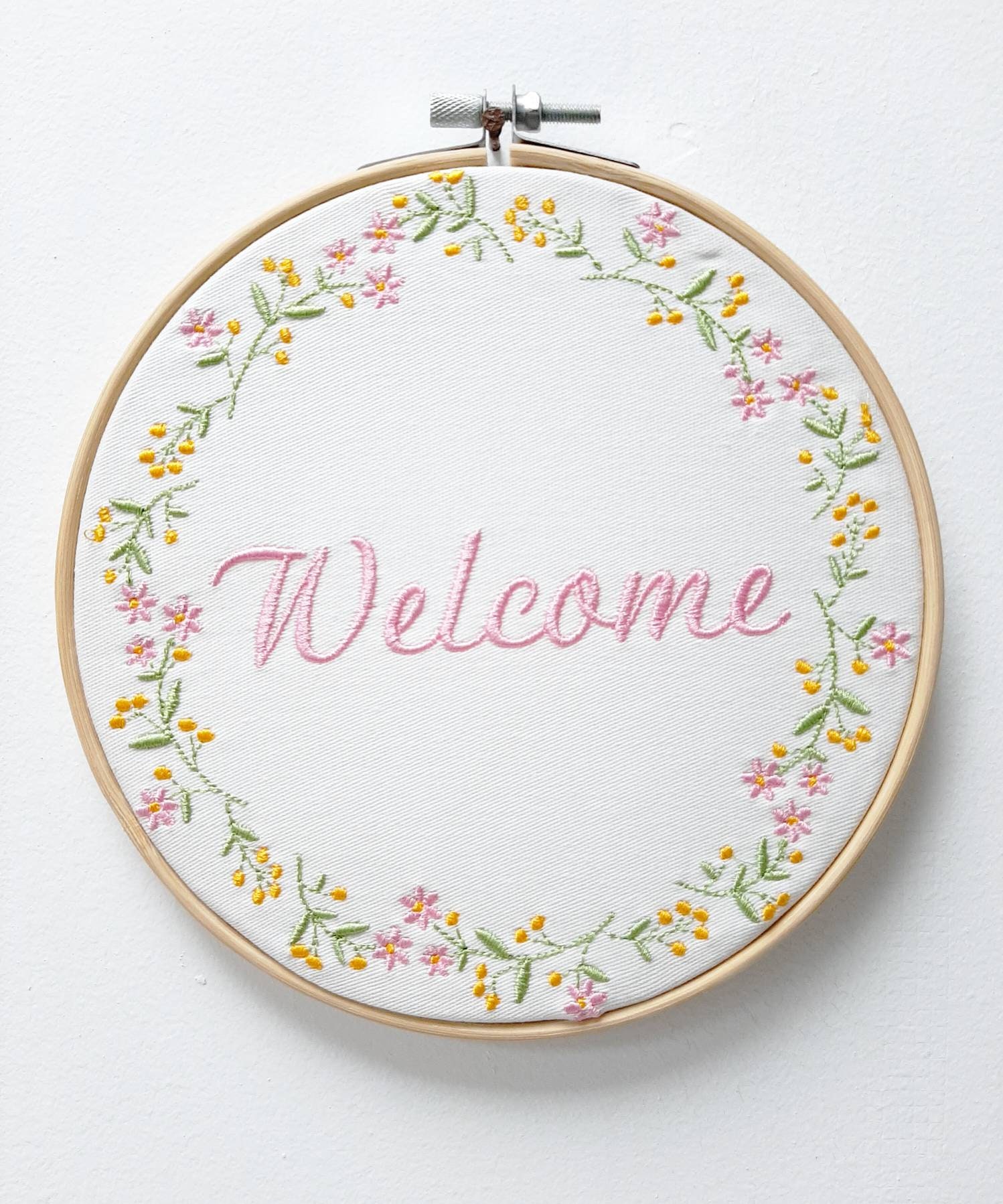 WELCOME Embroidery Sign 17cm/ 6.6home Sign Embroidery - Etsy