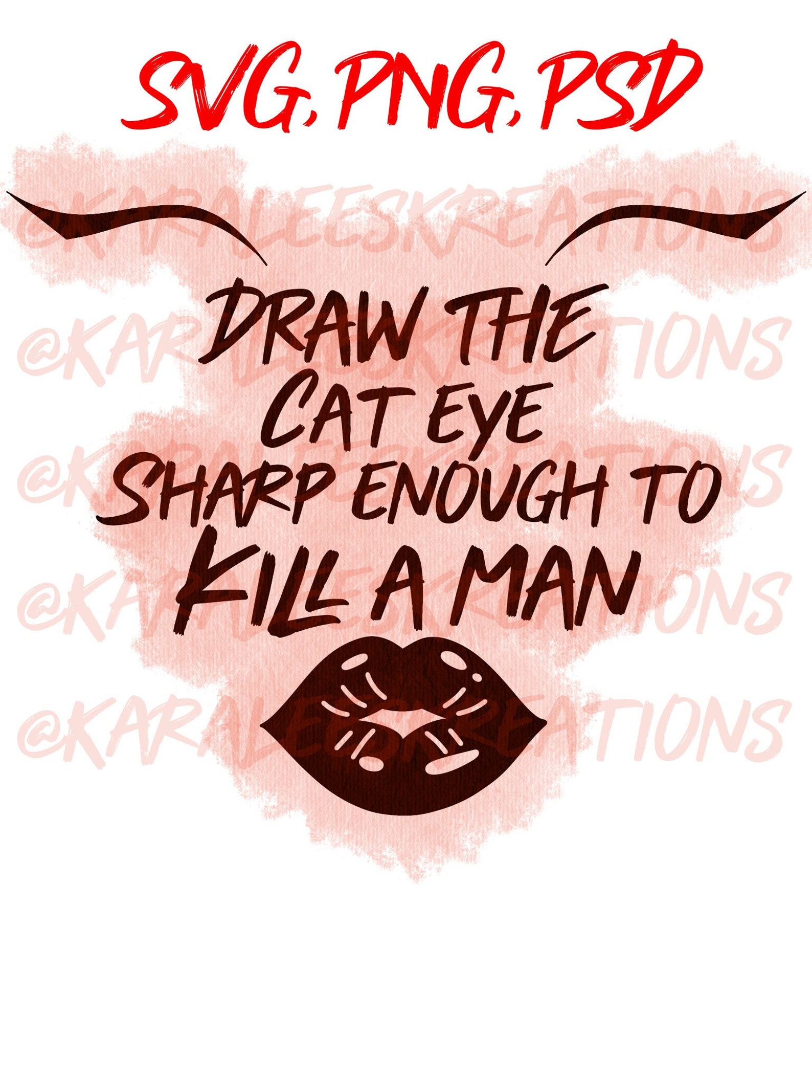 Vigilante Shit draw the Cat Eye Sharp Enough to Kill A Man Eyeliner Lip ...
