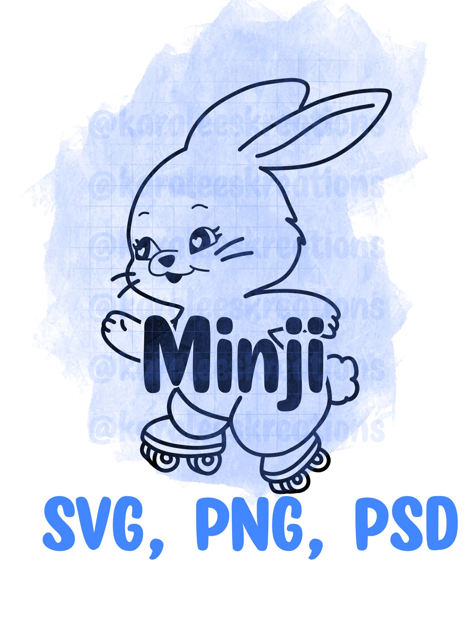 NewJeans Bunny Logo Nombre Minji Doodle SVG PNG psd para Cricut ...
