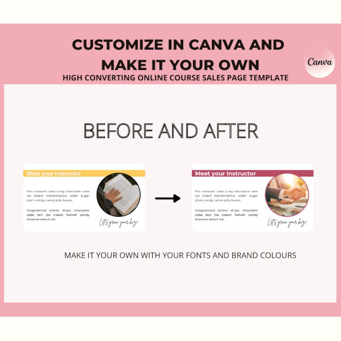 Course Sales Page Template Online Course Launch Template Website ...