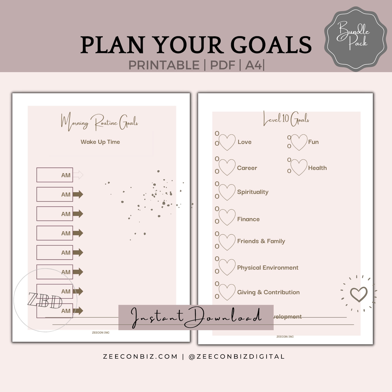 Goal Setting Planner Goal Planning Worksheet Goal Tracking - Etsy
