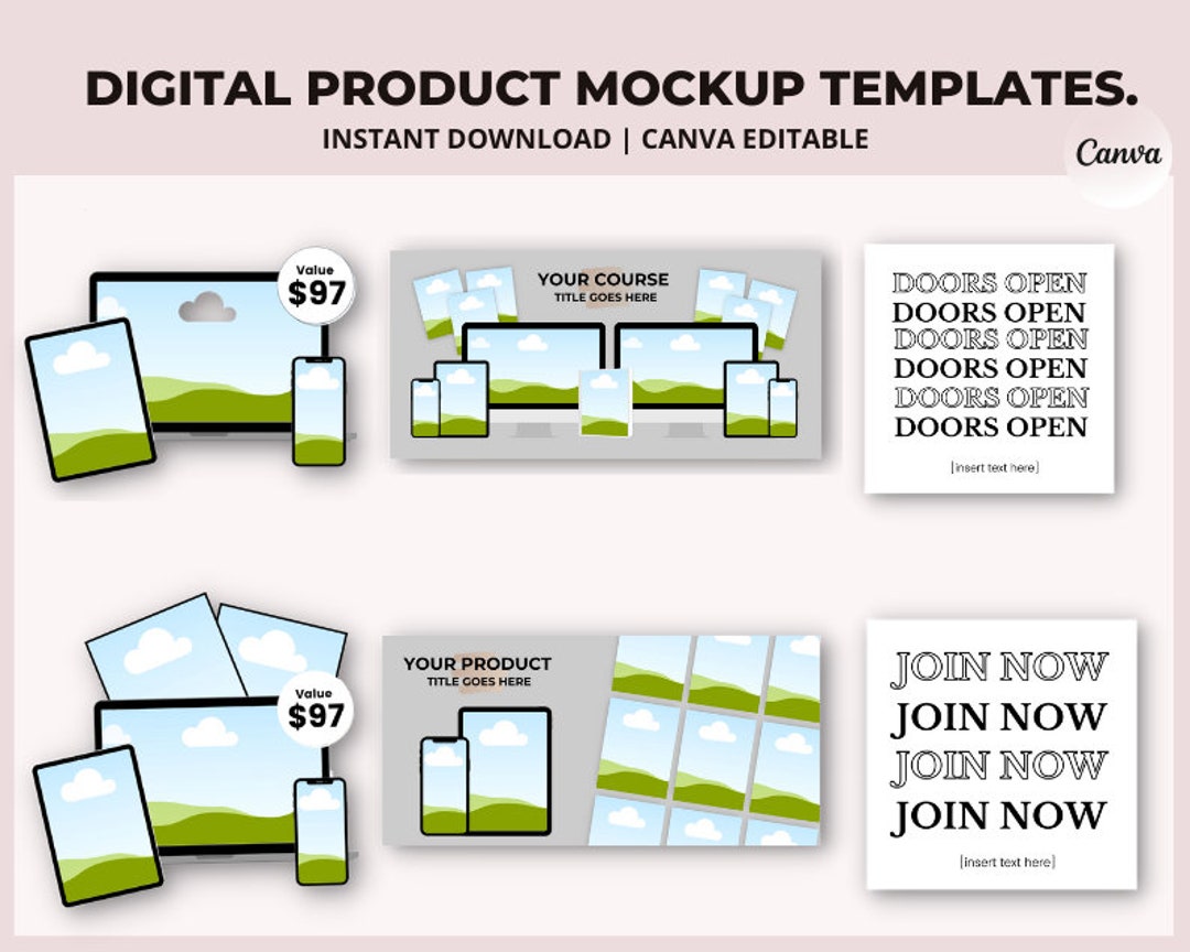 Digital Product Tech Mockups & Product Promotional Graphics | Course ...