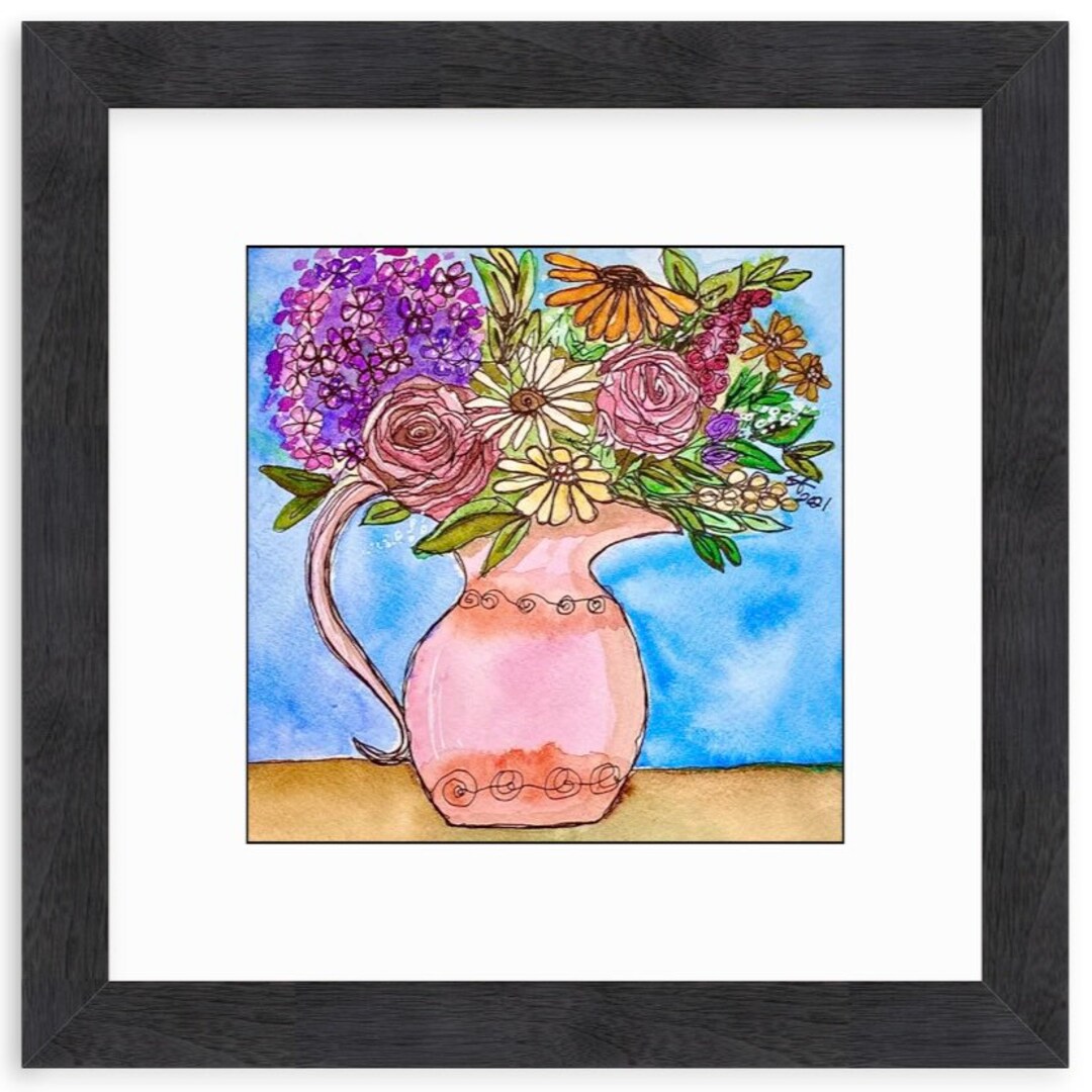 One-line Drawing - “sunday Flowers” - Original Art - Etsy Canada