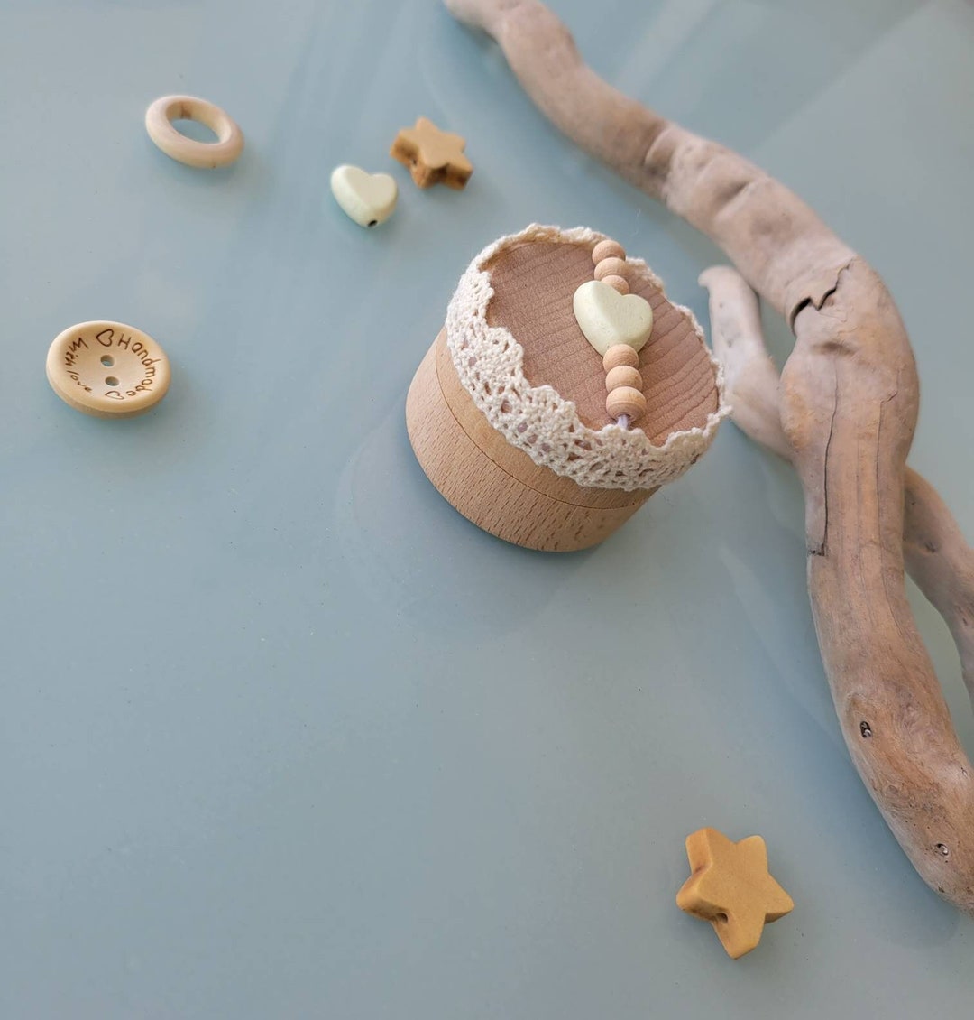 Wooden Box for Tooth, Tooth Box Baby, Umbilical Box, Birth Bracelet Box ...