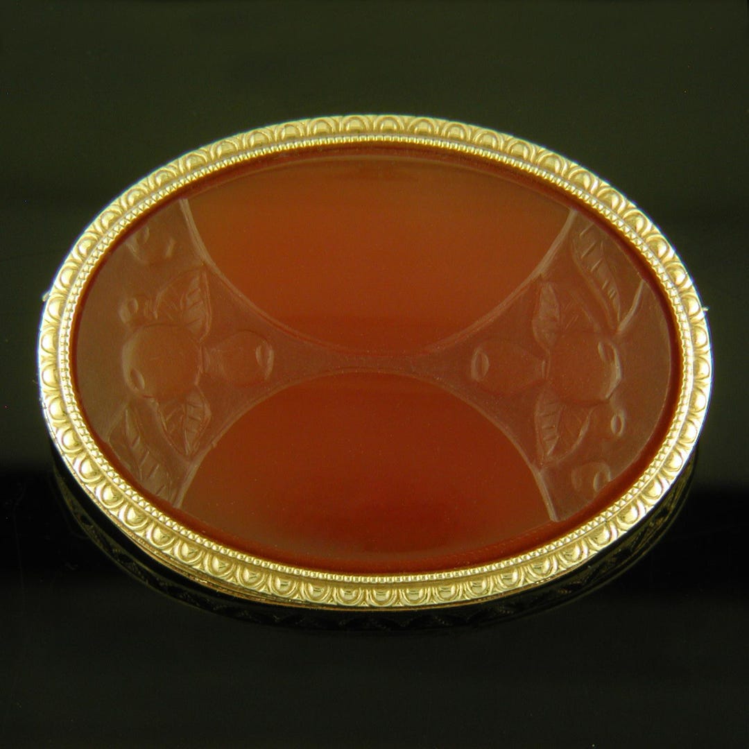 Art Deco "cornucopia" Brooch With Carnelian Intaglio Created by Taylor ...
