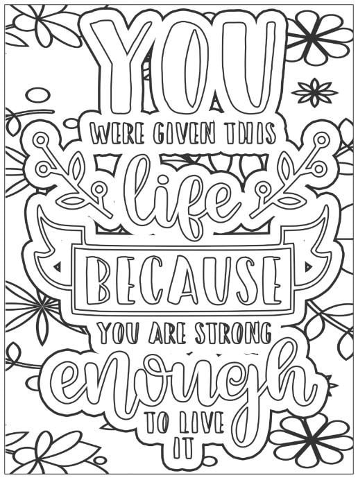 60+ Motivational and Inspirational Coloring Pages - Etsy